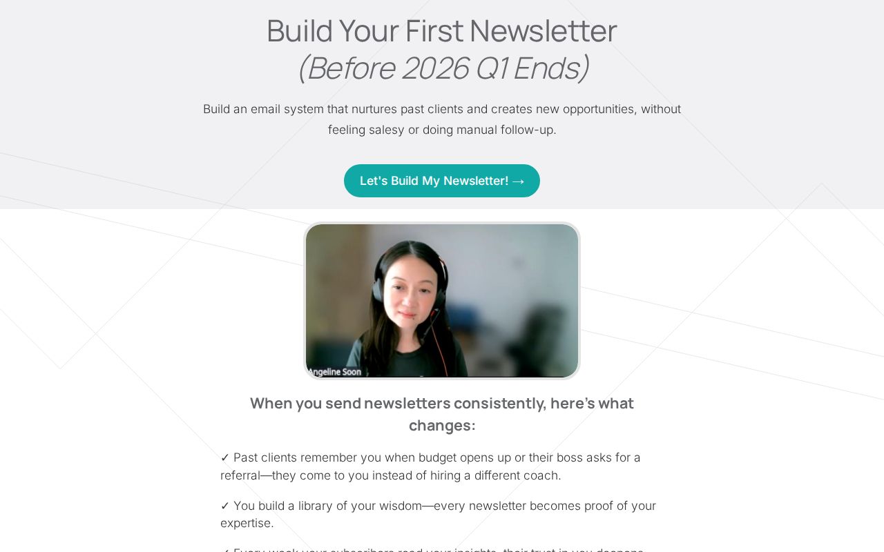 Coaches Workshop: Build your first newsletter